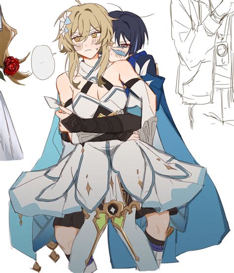 Lumine Scaramouche And Wanderer Genshin Impact Drawn By Majunjuu Danbooru