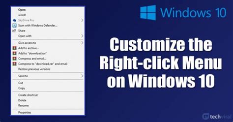 How To Customize The Right Click Menu On Windows PC