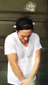 Wet Tee Shirt Ice Water Challenge