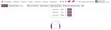 How To Manage Unrealized Loss Or Gain In Odoo 17 Accounting
