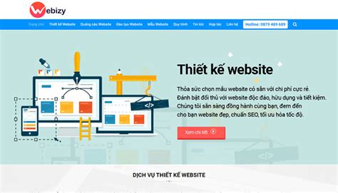 mẫu website thiết kế web webizy vn