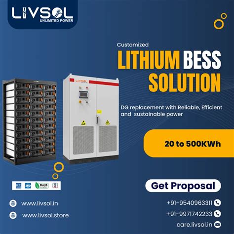 Lithium Bess Solution At Best Price In Ghaziabad By Livsol Innovations