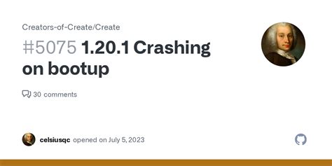 1201 Crashing On Bootup · Issue 5075 · Creators Of Createcreate · Github