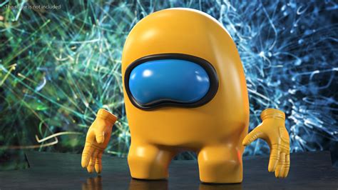 3d Among Us Yellow Character Rigged For Maya 3d Molier International
