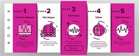 Frequency Pulse Wave Onboarding Icons Set Vector 10384740 Vector Art At