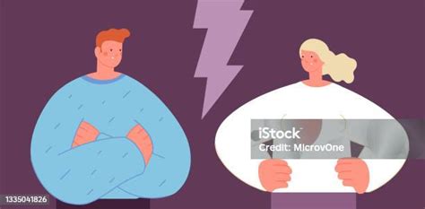 커플 싸움 남편 아내 이혼 갈등하는 사람들 가족 관계 다툼 하는 사람 화가 여자 학대 감정 완전한 벡터 개념 남자에 대한 스톡