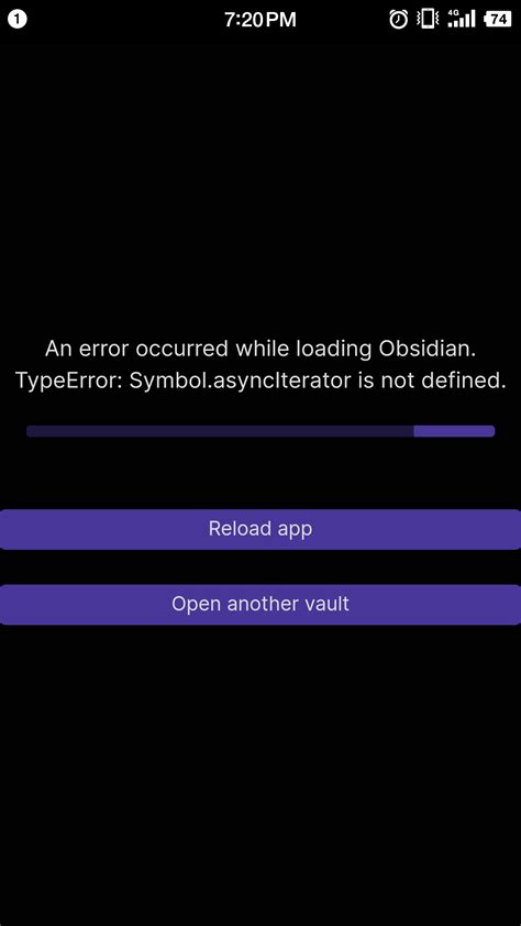 Bug Open Vault TypeError Symbol Asynclterator Is Not Defined Bug Graveyard Obsidian Forum