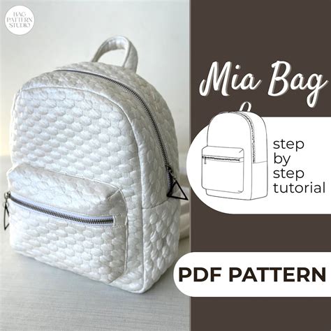 Mini Backpack Sewing Pattern Cute Small Backpack Unisex Backpack Tutorial Small Rucksack Pdf