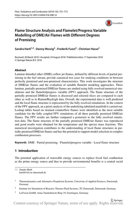 Flame Structure Analysis And Flameletprogress Variable Modelling Of Dmeair Flames With