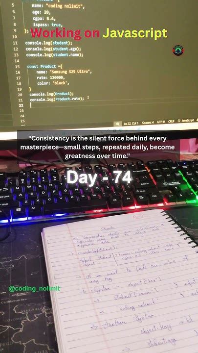 Day 74 Challenge 🎯 Javascript 👨‍💻 Codingnolimit Shorts Youtubeshorts Coding Html
