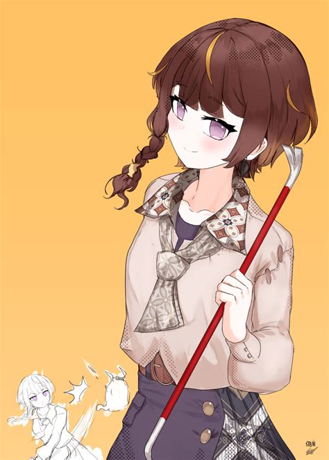 Nin Fake Character Request Copyright Request Highres 1girl Belt Black Skirt Blush Braid