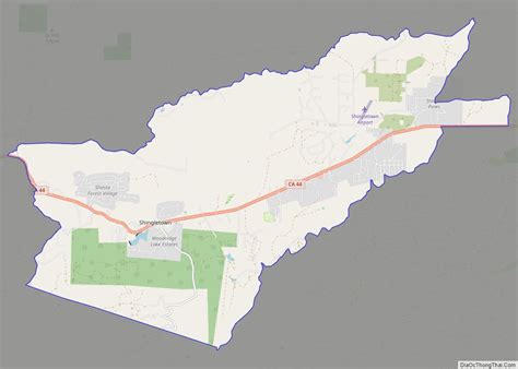 Map Of Shingletown Cdp Thong Thai Real