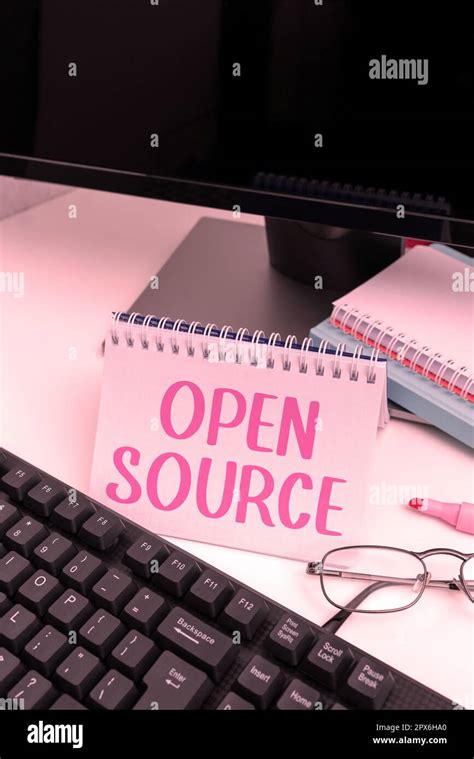 Text Showing Inspiration Open Source Internet Concept Denoting Software Which Original Source