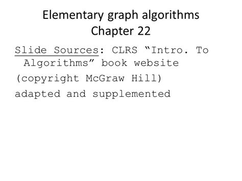 Elementary graph algorithms Chapter ppt video online download