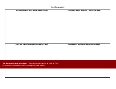 Agile Templates Excel Xls