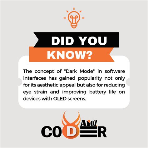 Atoz Did You Know That The Concept Of Dark Mode In Software