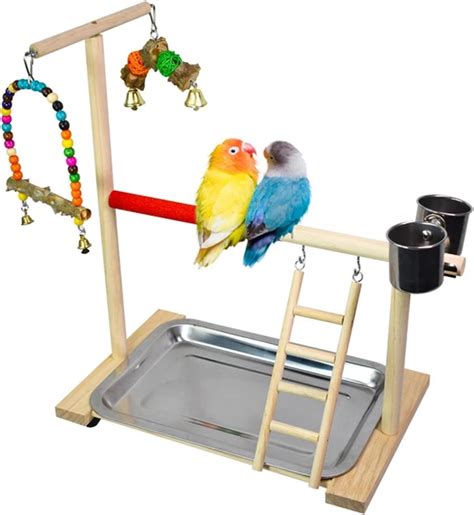 Vogel Spielplatz Papagei Spielplatz Holz Gym Vogelständer Barsch Turnhalle Leite Eur 45 07