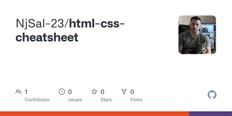 GitHub NjSal Html Css Cheatsheet