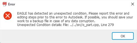 unexpected condition details file src o part cpp line 279