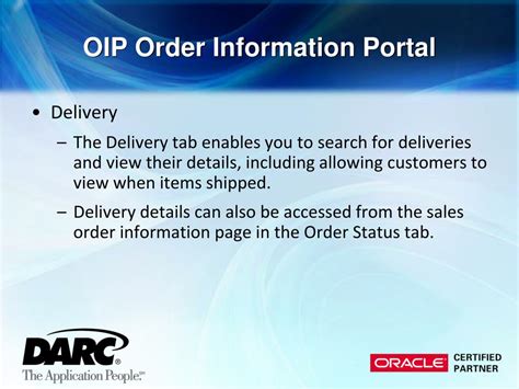 Ppt Oip Order Information Portal Powerpoint Presentation Free
