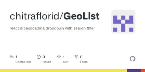 GitHub Chitraflorid GeoList React Js Casdcading Dropdown With Search Filter