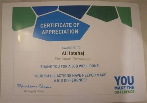 Ali Ibtehaj On Linkedin Appreciation Unilever Motivation 18 Comments