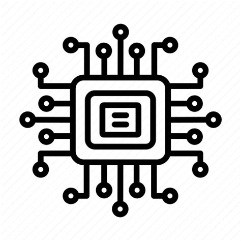 Ai Chip Processor Microchip Hardware Artificial Intelligence Icon Download On Iconfinder