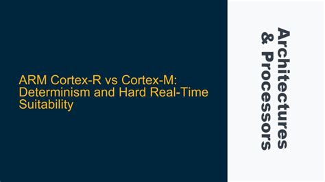 ARM Cortex R Vs Cortex M Determinism And Hard Real Time Suitability System On Chips