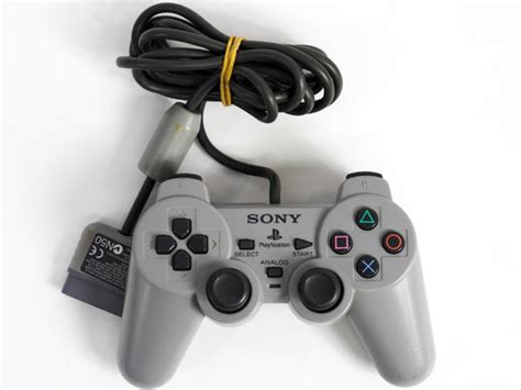 Gray Dual Analog Controller Playstation Ps1 Retro Mtl