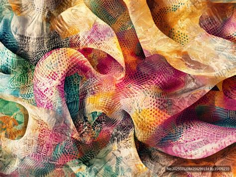 Ai创作图云雾数码印花丝巾面料 绚丽彩色丝绸 渐变方巾 3d面料 3d渲染丝绸 3d印染图 蛇皮印花图 炫彩薄纱 彩色丝巾地面艺术图案 多彩提花丝织物 渐变图案印花面料 高级多彩提花丝织物 幻