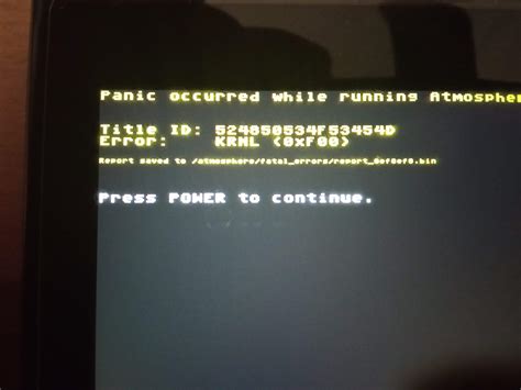 Error Kernel Panic Xf Issue Atmosphere NX Atmosphere GitHub
