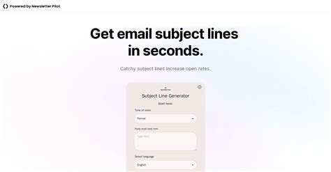 Subject Line Generator - AI Tool For Email subject lines