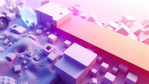 Abstract Cubes Neon Light Modern Design Generative Ai Stock Illustration Illustration Of Light
