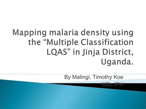 Malaria Mapping Ppt