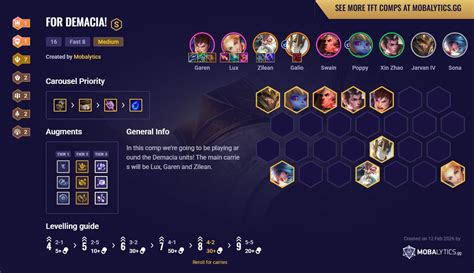 For Demacia Tft Meta Comp Set 16 Guide Mobalytics