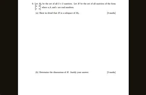 solved let mz be the set of all 2 2 matrices let h be the set of all