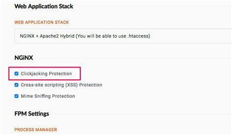 runcloud tip how to configure x frame options sameorigin