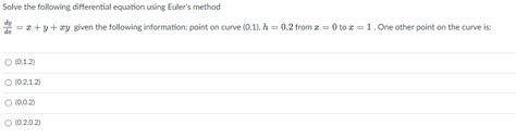 Solved Solve The Following Differential Equation Using Chegg Com
