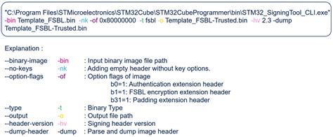 how to add the stm32n6 s header signature as post