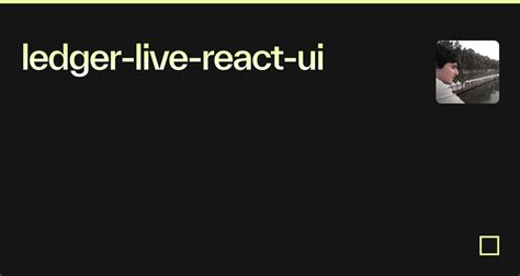 Ledger Live React Ui Codesandbox