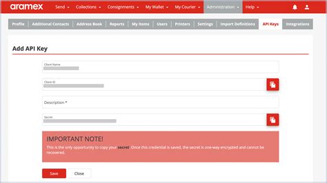Aramex Installation Instruction