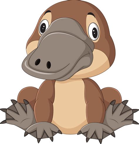 Cartoon Funny Platypus Isolated On White Background 8733813 Vector Art