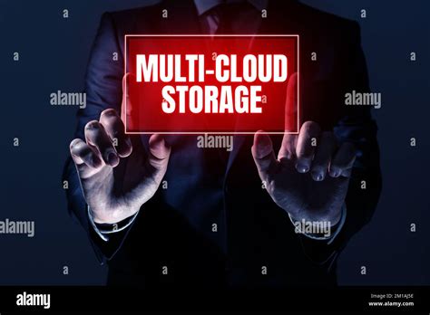 text caption presenting multi cloud storage business overview use of