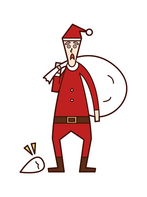 付け髭を落としたサンタクロース（男性）のイラスト フリーイラスト素材集 Kukukeke