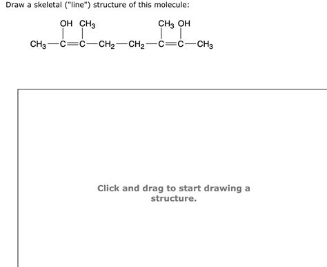 Solved Draw A Skeletal Line Structure Of This Molecule Chegg Com
