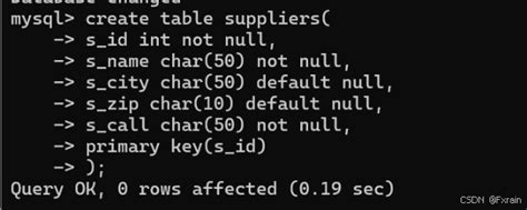 数据库实验一 数据库和表实验训练1 在mysql中创建数据库和表 Csdn博客