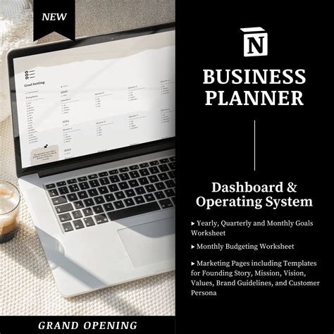 notion template business dashboard business planner for freelancers or teams goals planner
