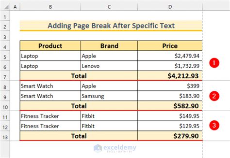 How To Insert Page Break Based On Cell Value With Excel VBA