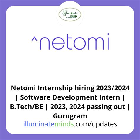 Netomi Internship Hiring 20232024 Software Development Intern Btechbe 2023 2024