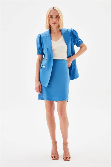 Ann Yüksek Bel Mini Etek Adl